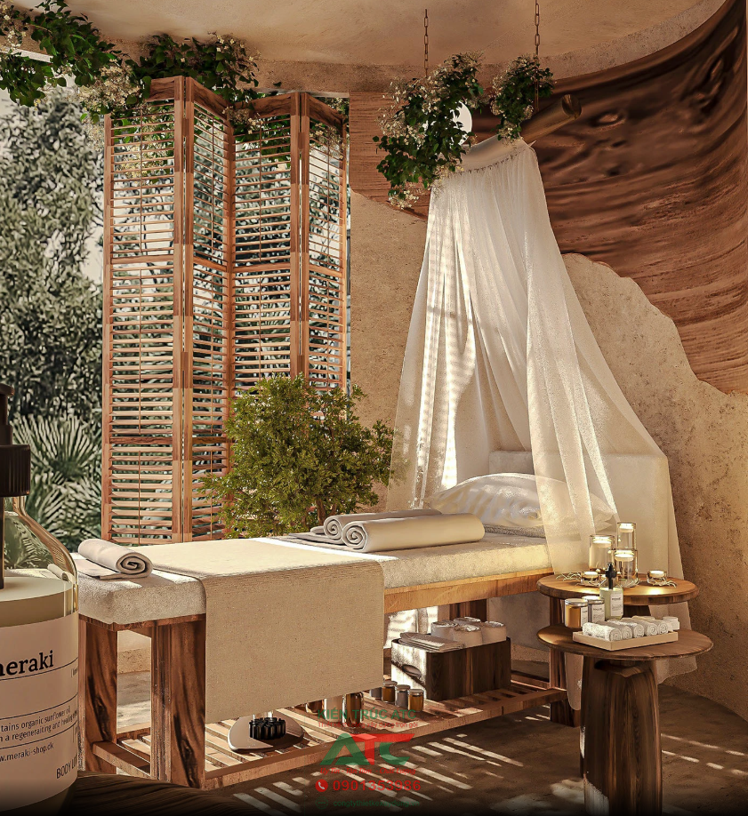 Thiết kế spa tông màu đất | Thiết kế spa giá rẻ tại tphcm